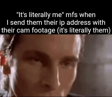 Patrick Bateman looks at phone then drops it - Imgflip