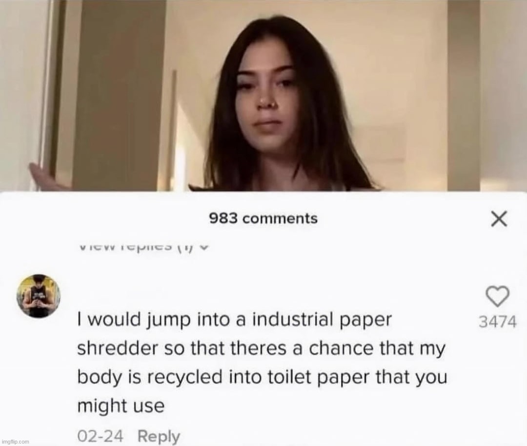 average tiktok commentor - Imgflip