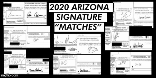 2020 ARIZONA SIGNATURE MATCHES - Imgflip
