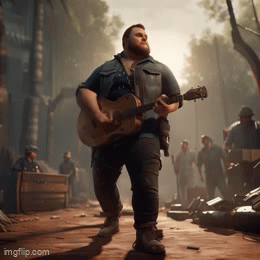 Luke Combs playing the guitar (made by AI) - Imgflip