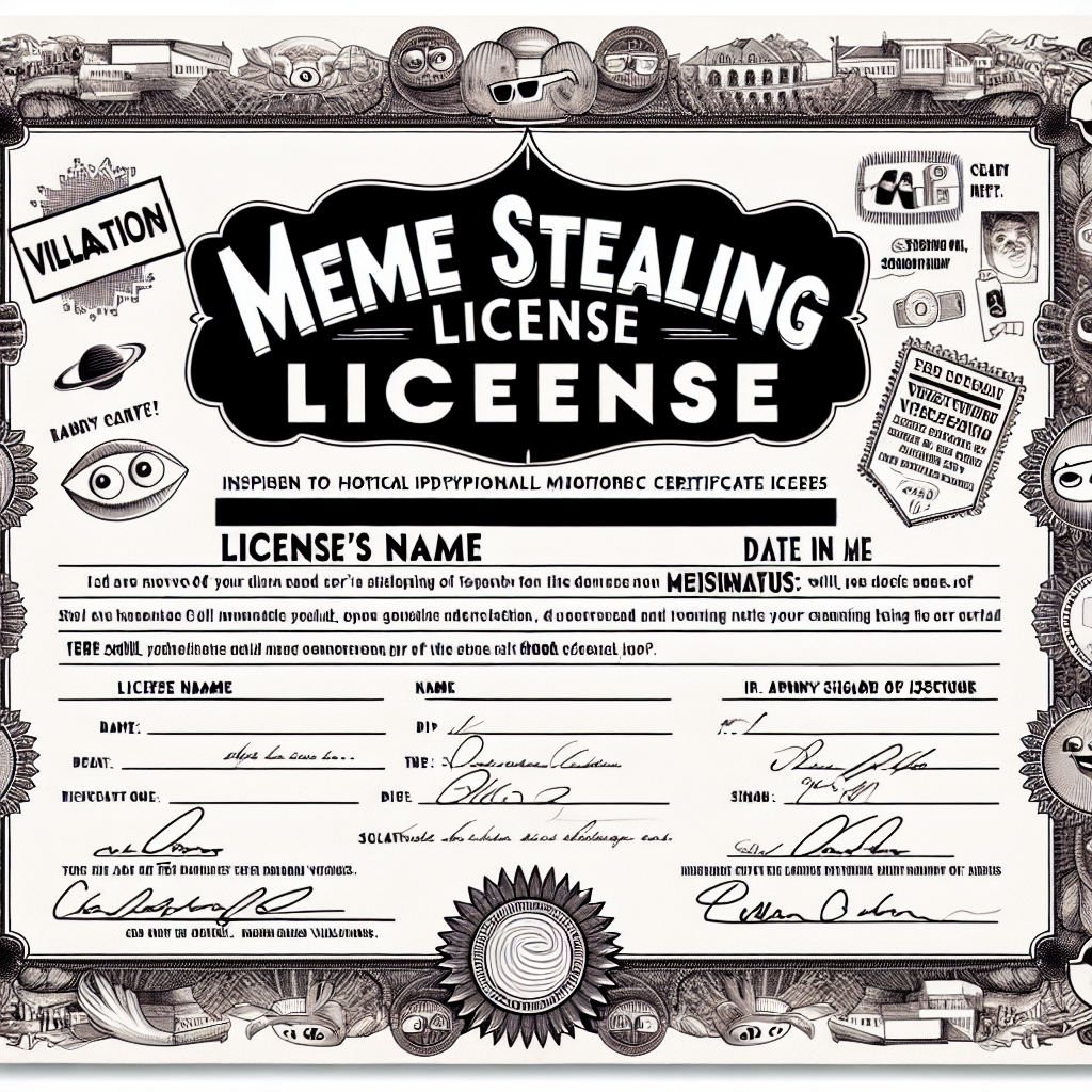 Meme stealing licence Blank Template - Imgflip
