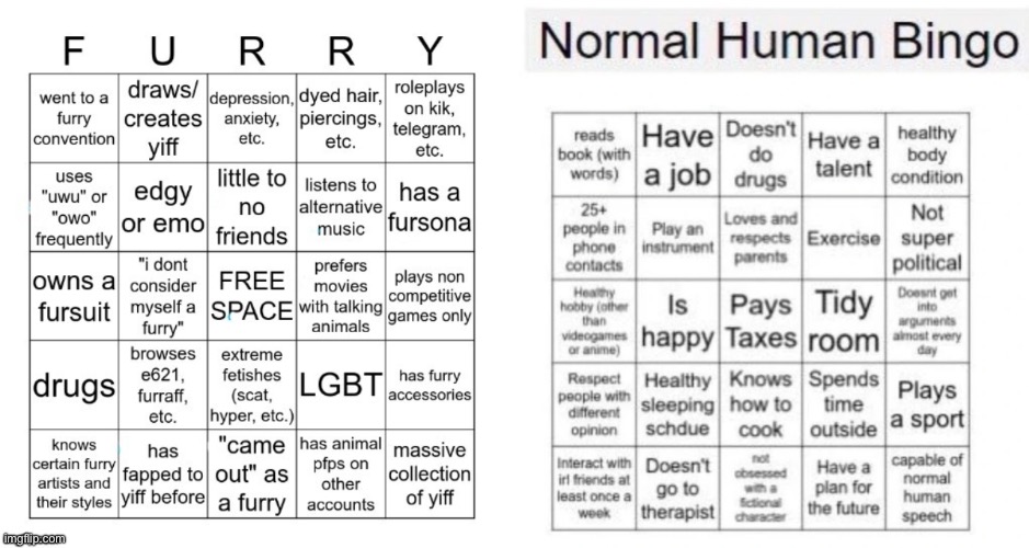 Furry Bingo V2 - Imgflip