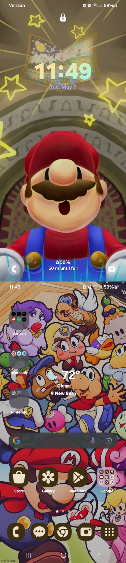 new home & lock screens :D - Imgflip