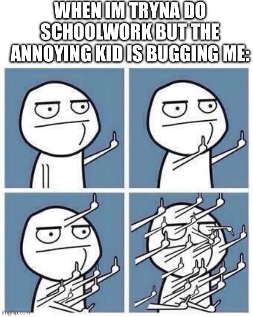 Rage Face Middle Fingers - Imgflip