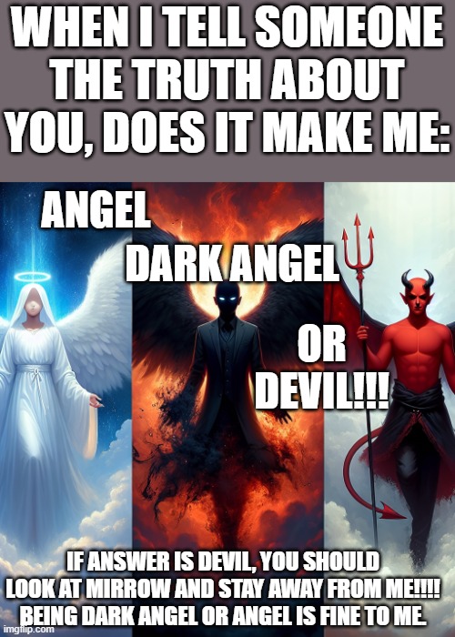 angels dont lie - Imgflip