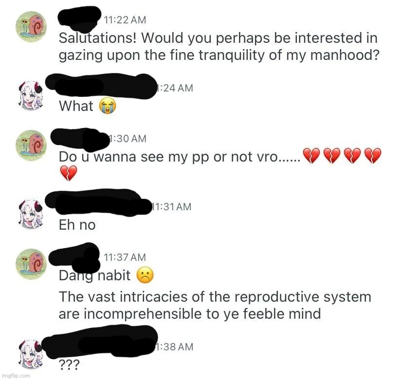 average reddit dm - Imgflip