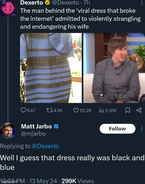 If you think it's white and gold you're retarded - Imgflip