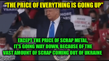 Scrap metal prices plummet - Imgflip