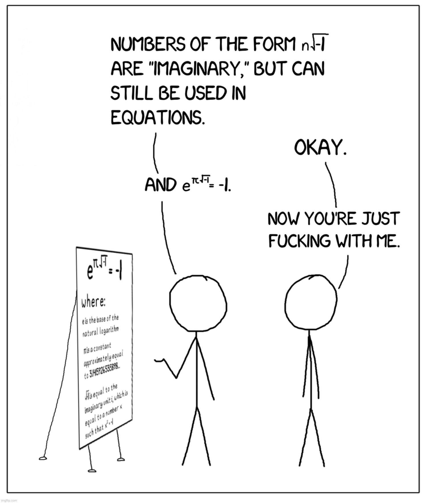 I have never been totally satisfied by the explanations for why e to the ix gives a sinusoidal ...