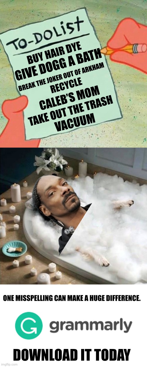 Give Dogg a bath - Imgflip