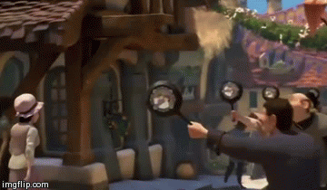 *Frying pans hitting head sound: 1, 2, 3, 4, 5, 6... and 7th hits combo ...