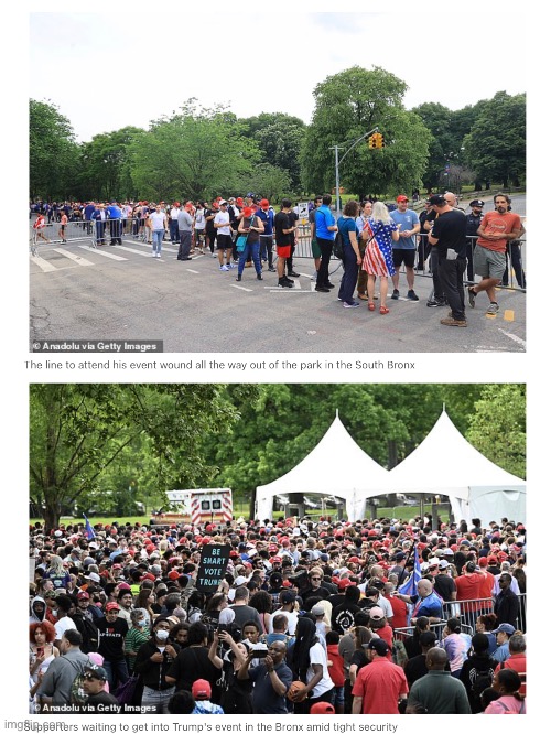 Charlie Kirk says the estimated crowd for Trump's rally in the Bronx ...