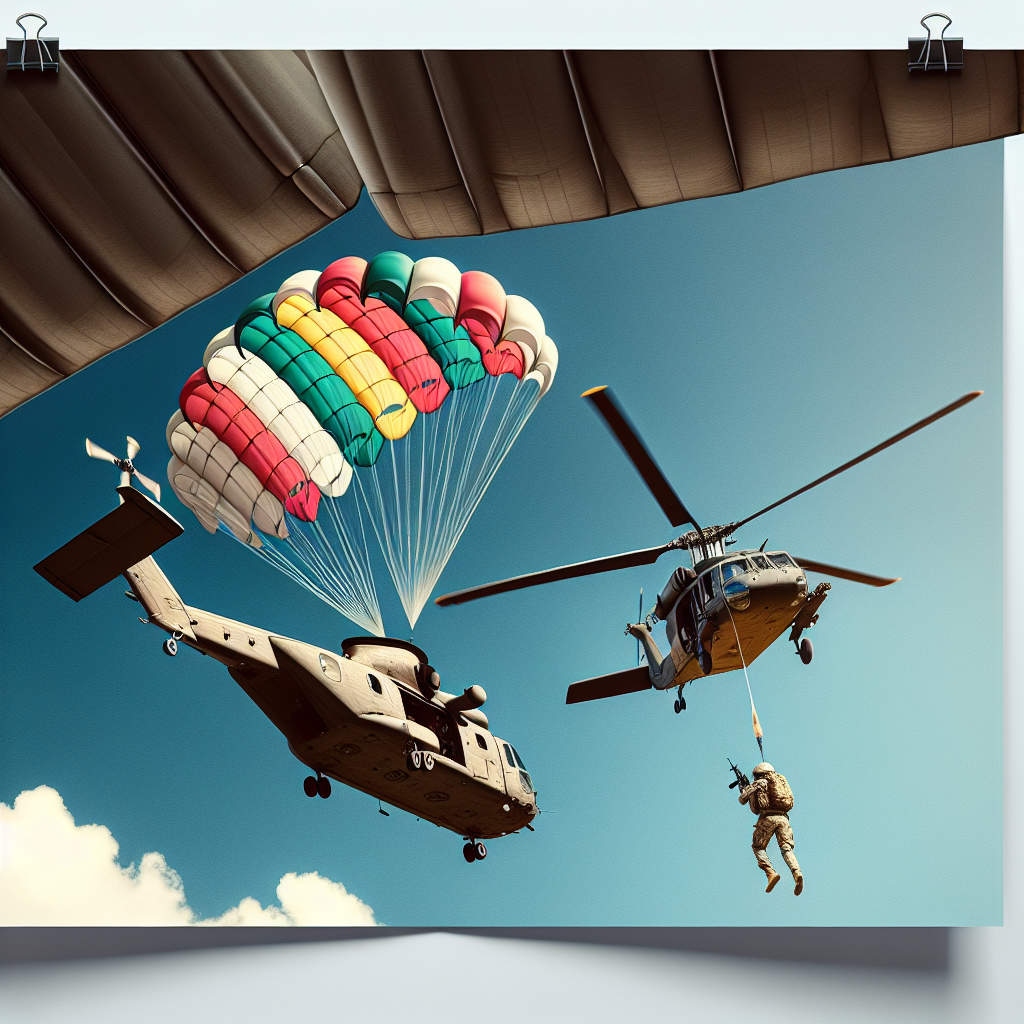 helicopter with a parachute Blank Template - Imgflip