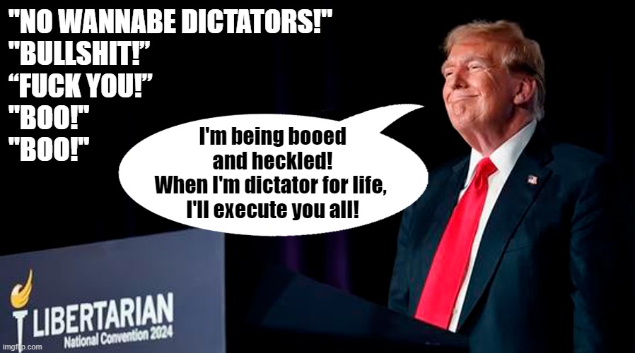 Donald Trump heckled and booed at Libertarian convention - Imgflip