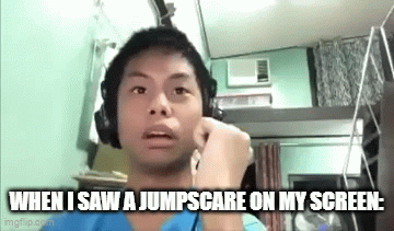 WHEN I SAW A JUMPSCARE ON MY SCREEN: - Imgflip