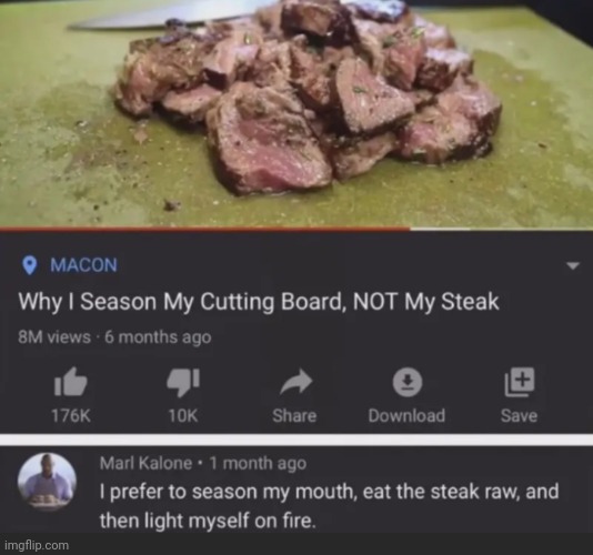 I eat myself - Imgflip