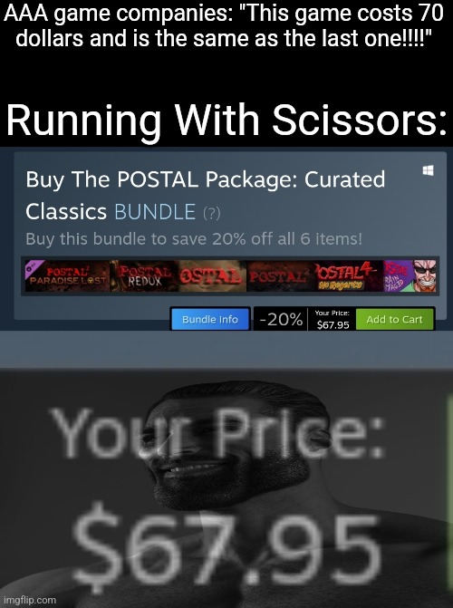When every game in the Postal series and all of the DLC costs less than ...