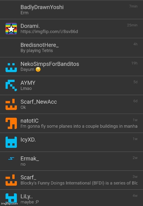 My memechats - Imgflip