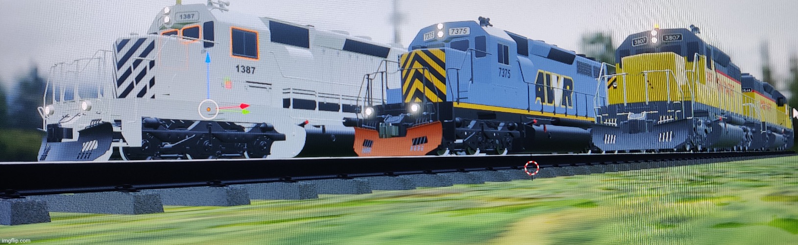 Blender render I made of 3 EMD SD40-2 diesels - Imgflip