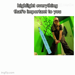 Highlight everything that's important to you - Imgflip