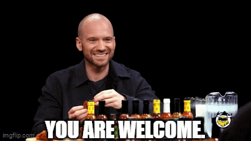 Here's a GIF of Shane Gillis eating a chicken wing. - Imgflip