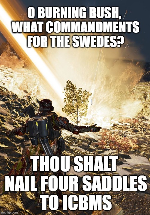 Helldivers Burning Bush - Imgflip