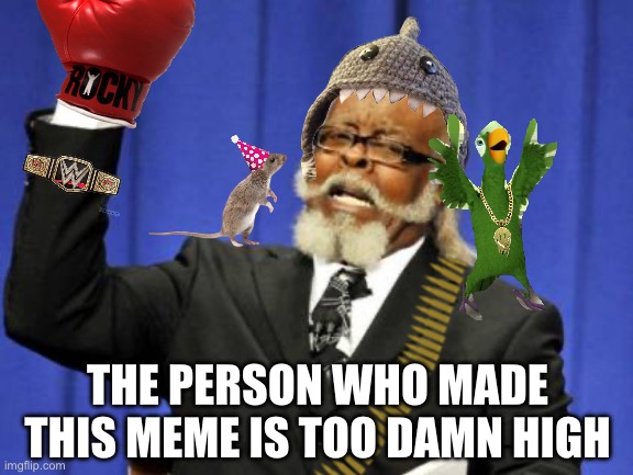 Too damn high - Imgflip