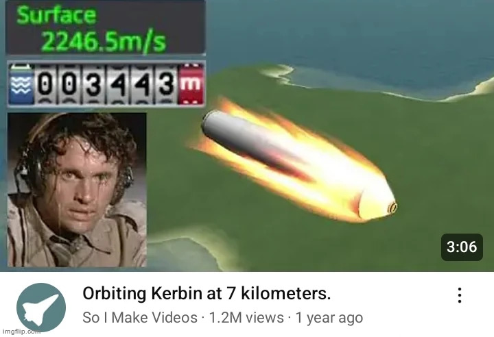 things orbit only are in space because it has WAY less drag than the atmosphere does - Imgflip