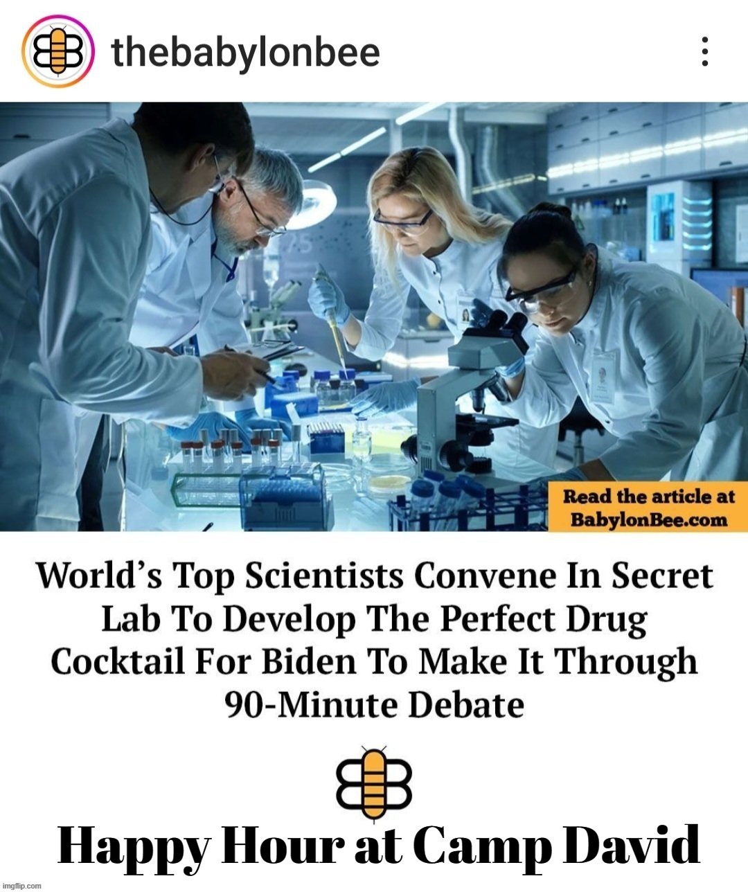 Happy Hour at Camp David - Imgflip