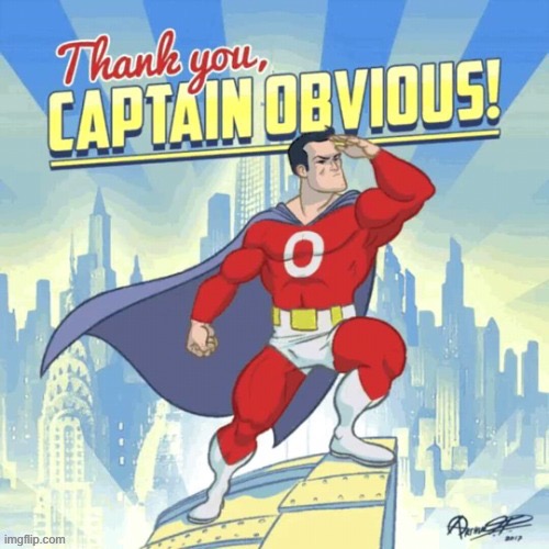 Thank you captain obvious - Imgflip