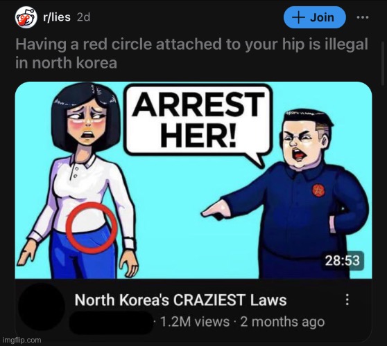 I can’t believe I can’t have a red circle attached to my hip in North Korea - Imgflip