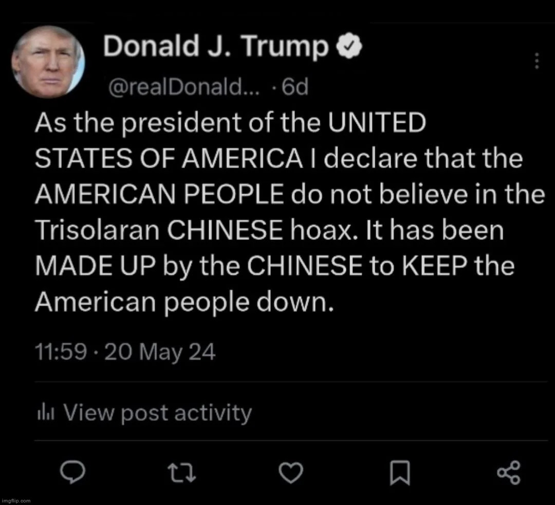 inside the universe of Three Body Problem - Imgflip