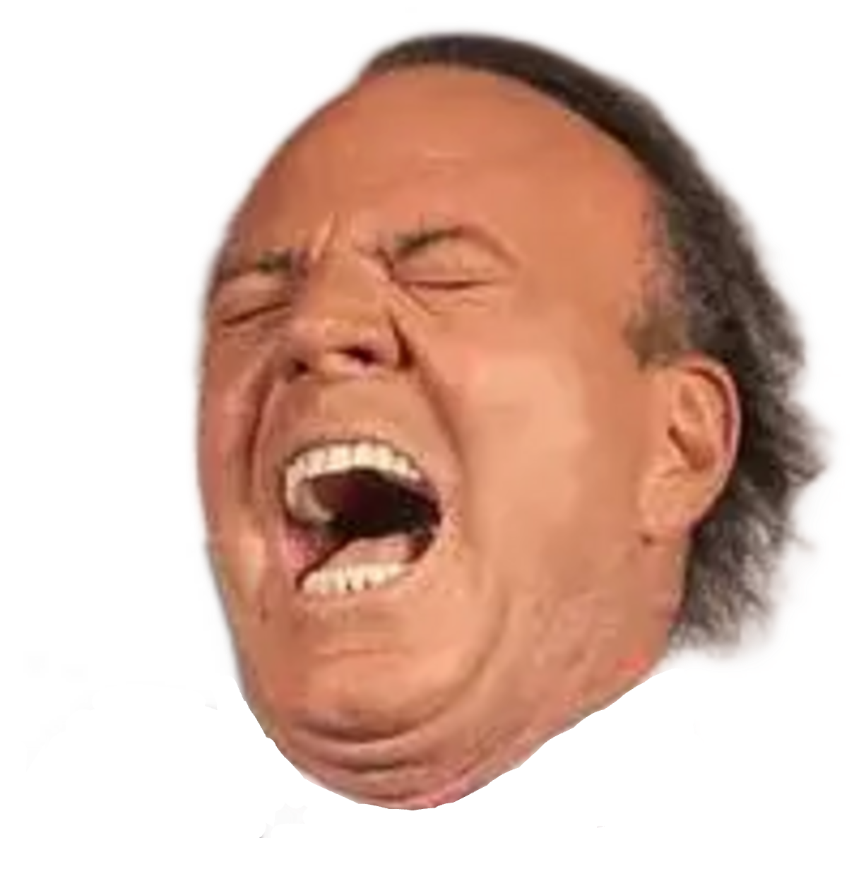 Julio iglesias riendo risa mordiendo mordida Blank Template - Imgflip