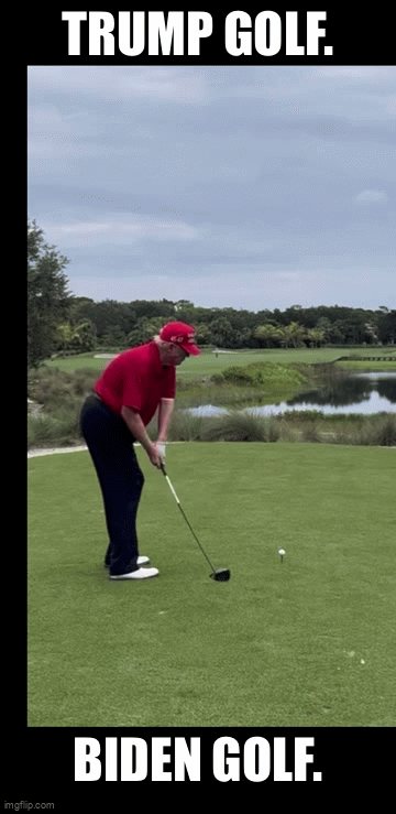 Golf: Trump crushes Biden. - Imgflip