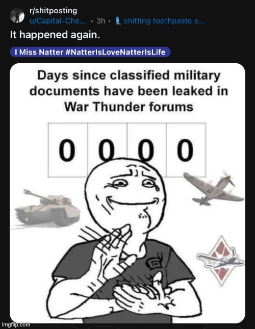 WAR THUNDER MENTIONED! - Imgflip