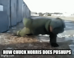 Chuck Norris doing pushups - Imgflip