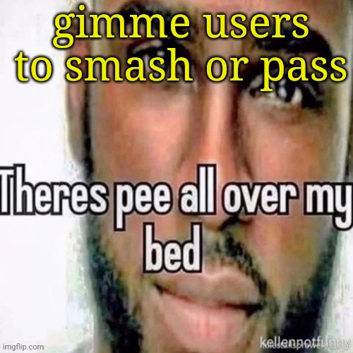 Theres pee all over my bed - Imgflip