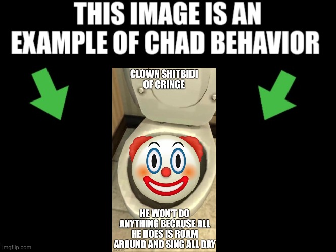 This image is an example of clown behavior dark mode - Imgflip