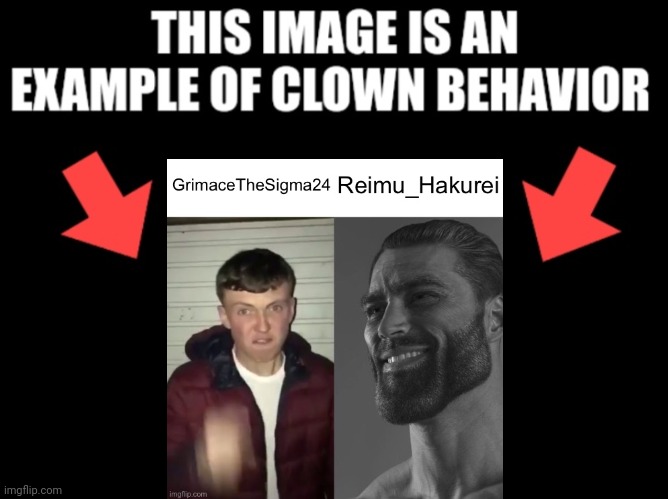 This image is an example of clown behavior dark mode - Imgflip