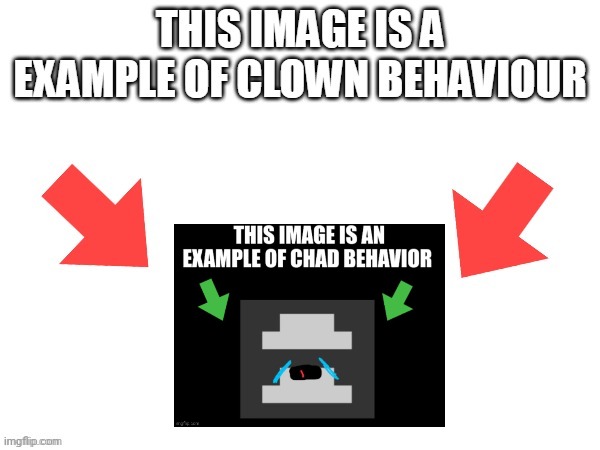 This image is an example of chad behavior dark mode - Imgflip