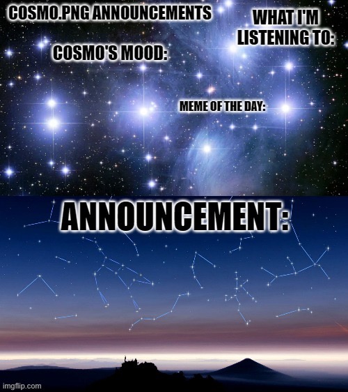 Cosmo.PNG announcement template - Imgflip