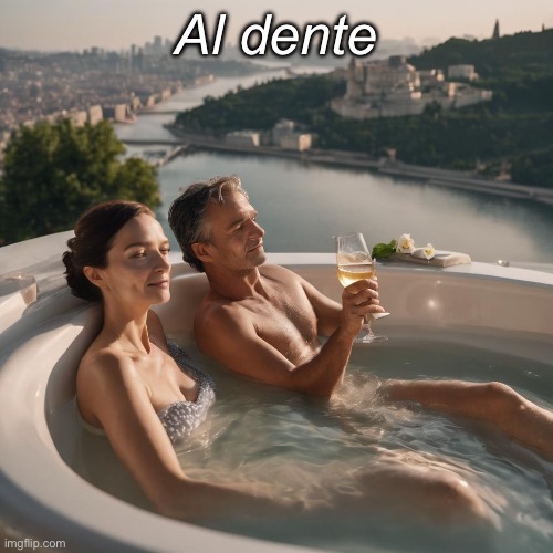 Floating spa bath couple - Imgflip