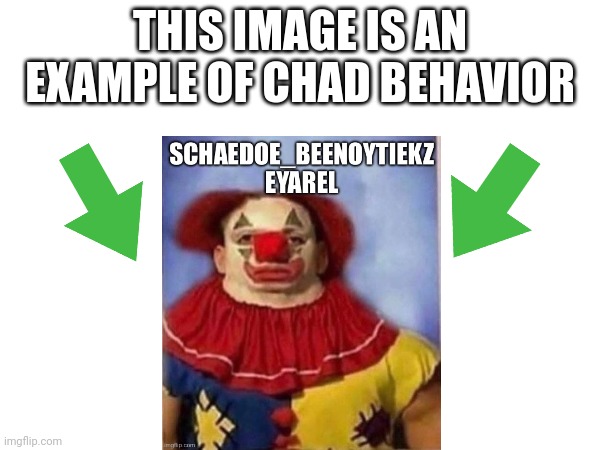 This image is an example of chad behavior - Imgflip