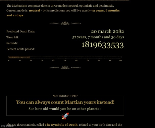 Guys im gonna die when im 69 BYE (deathdate.info - tell me your results ...