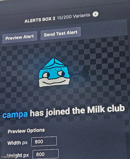 Deciding to edit my Twitch channel more and I'm adding alerts now - Imgflip