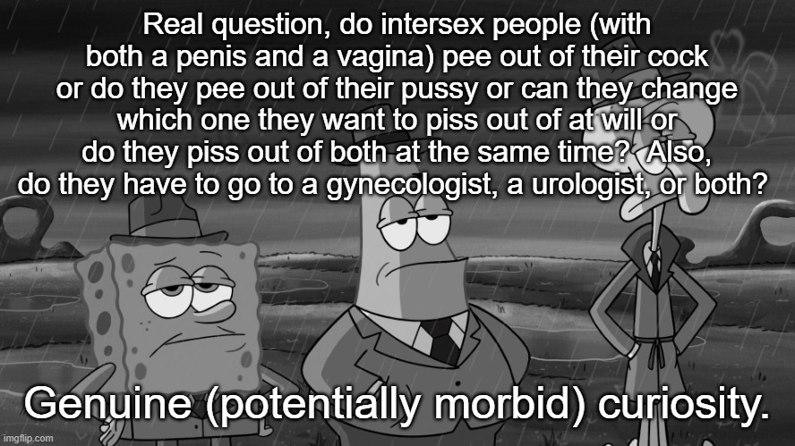 detective squidward patrick and spongebob - Imgflip