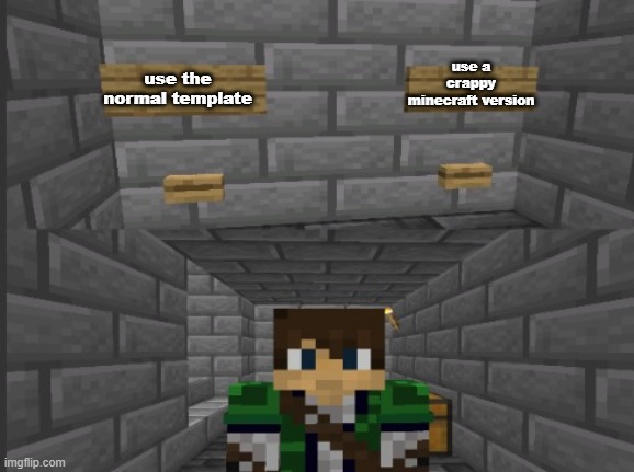 two minecraft buttons - Imgflip