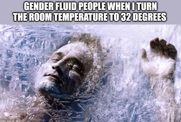 frozen human in ice - Imgflip