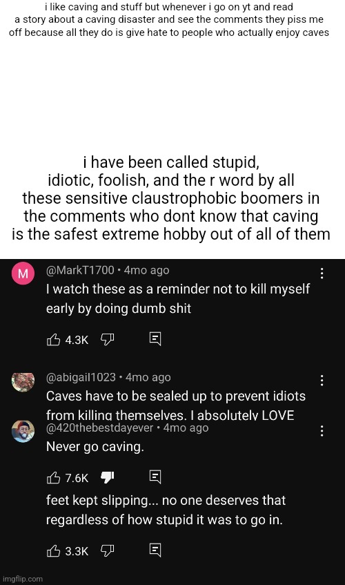 Imagine shutting down peoples hobbies because you are a coward - Imgflip