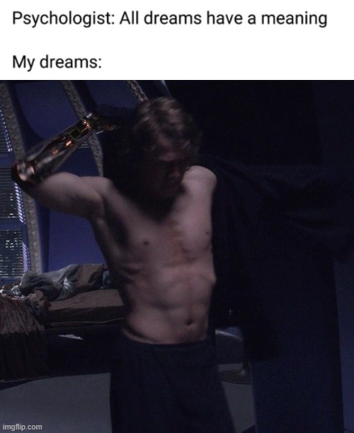 in the movie this scene is where he's putting on the robe in my dreams ...